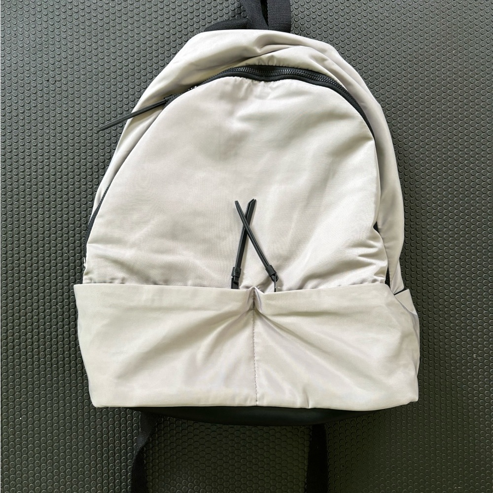 All Saints Gray Satin Backpack - Gem